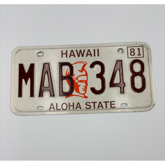 HAWAII | Accents | Vintage 981 Hawaii License Plate The Aloha State ...